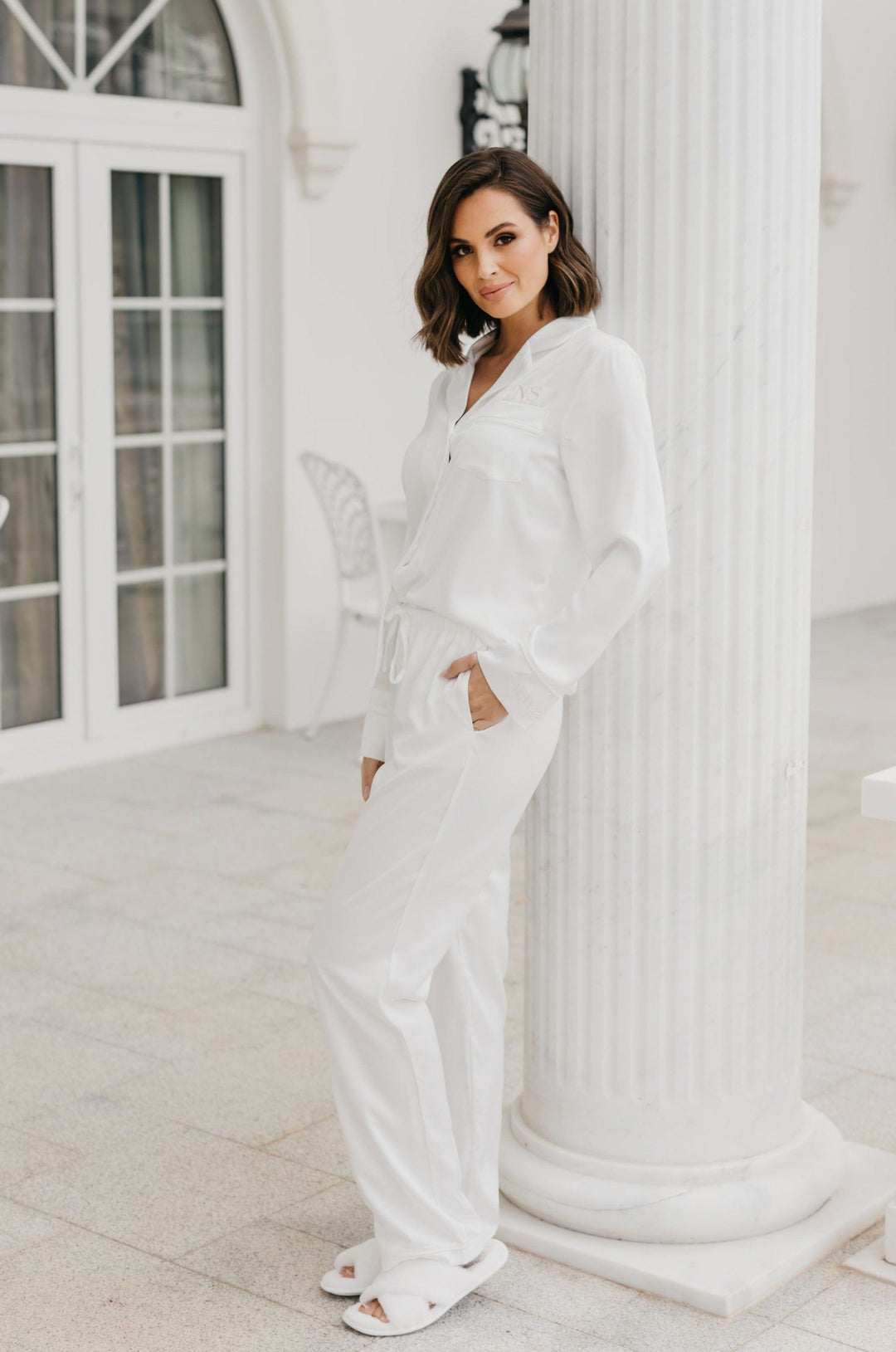 Blanche Long Satin PJ Set – Lerose USA