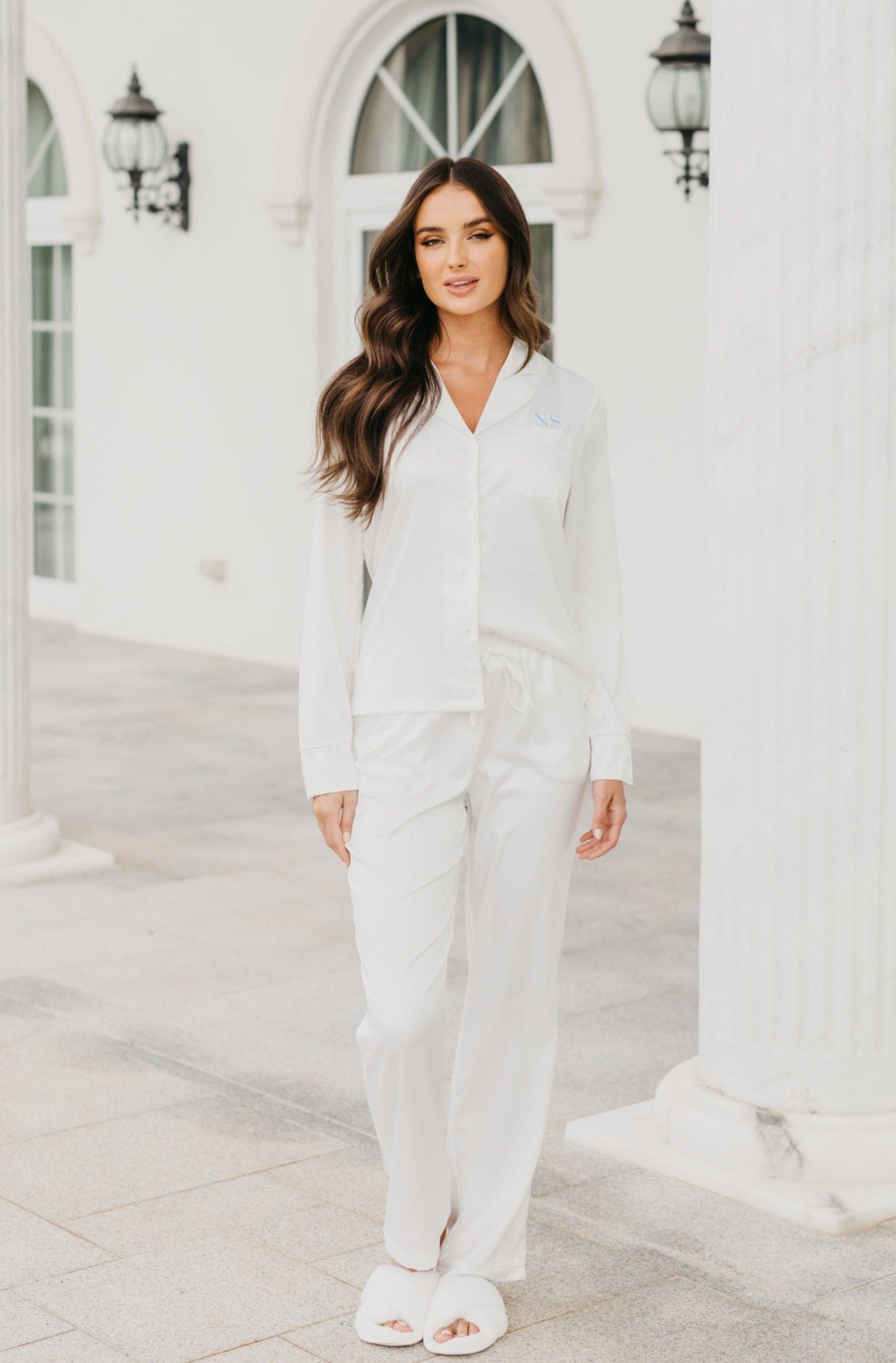 Blanche Long Satin PJ Set – Lerose USA
