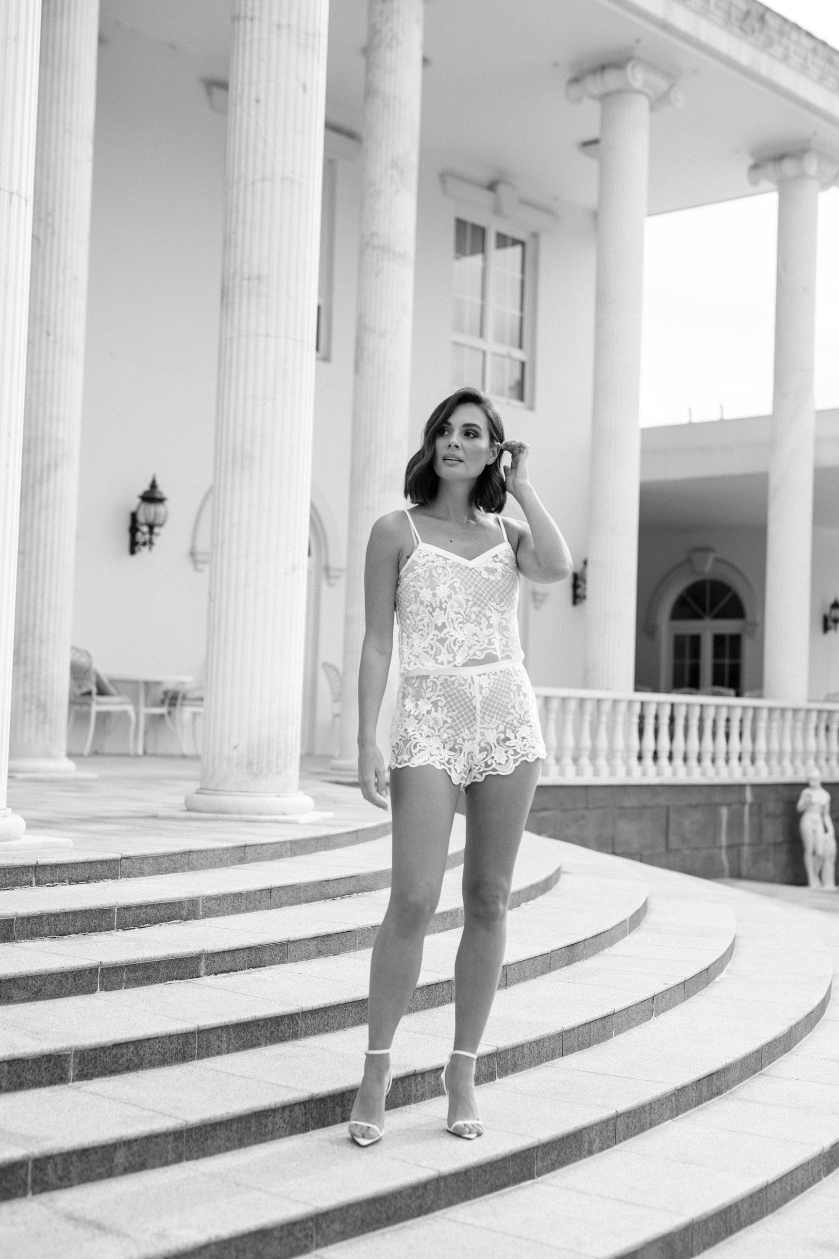 Lace Bridal Set | Honeymoon Set | Yvonne Lace Bridal Set – Lerose USA