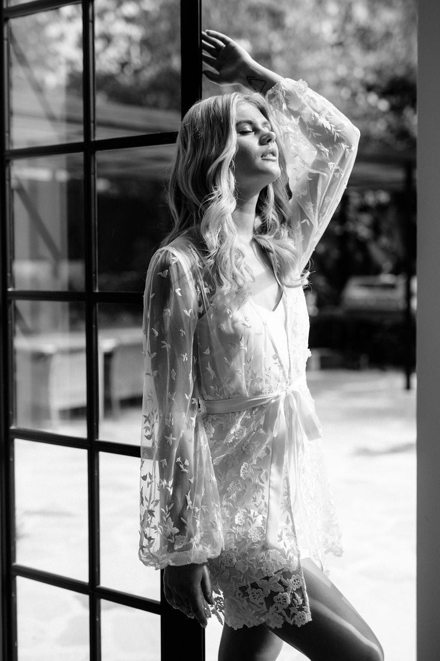 Maya Lace Robe - Includes Slip – Lerose USA